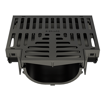 Everhard EasyDRAIN Compact Channel & Black Polymer Grate